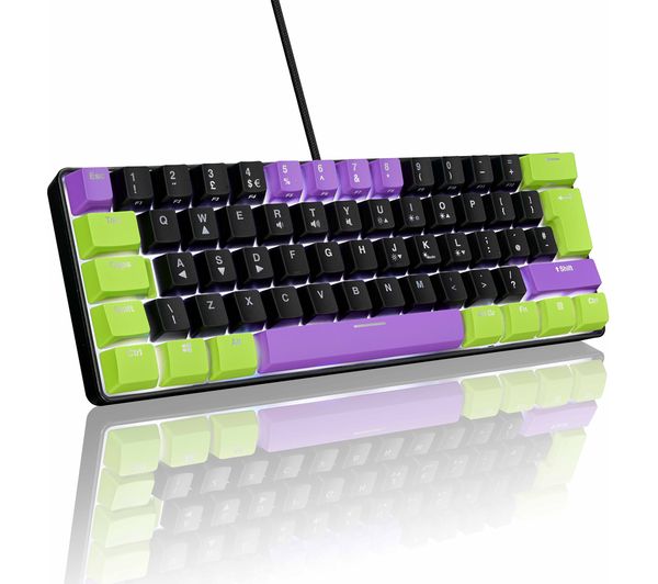 ADX Firefight Core 23 Gaming Keyboard - Black, Green & Pink - - Currys ...