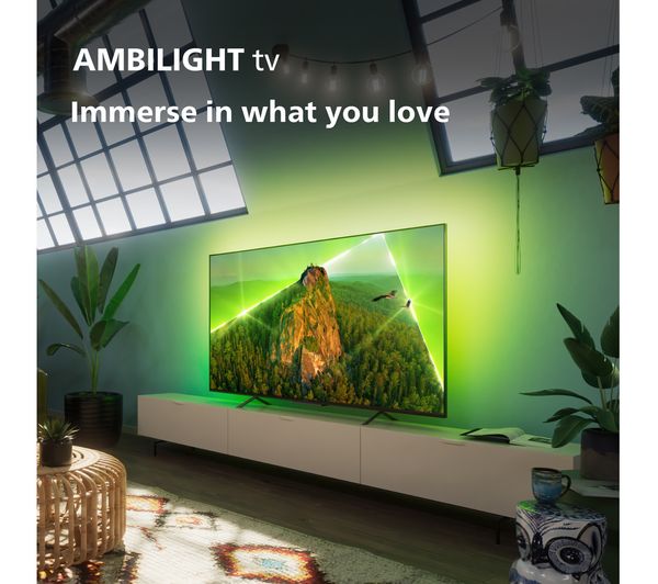 PHILIPS Ambilight 65PUS8108/12 65" Smart 4K Ultra HD HDR LED TV with ...