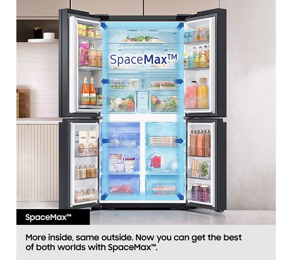 SAMSUNG Bespoke with See-Thru Door RF65DB970E22EU Smart Fridge Freezer ...