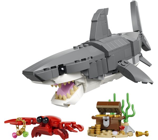 LEGO Creator 31381 3-in-1 Fierce Shark With A Treasure Chest Set ...